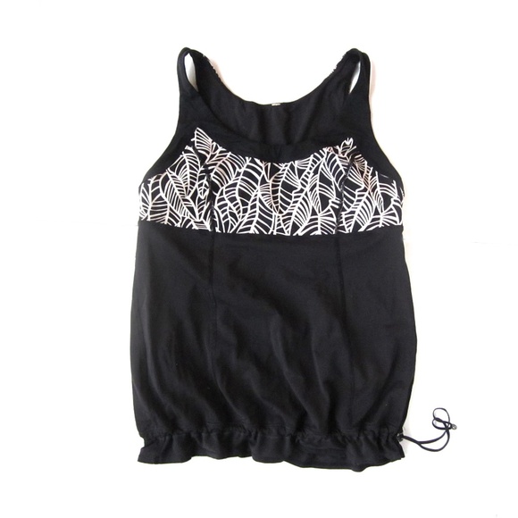 lululemon athletica | Tops | Lululemon Black White Banana Leaf Top Baby ...